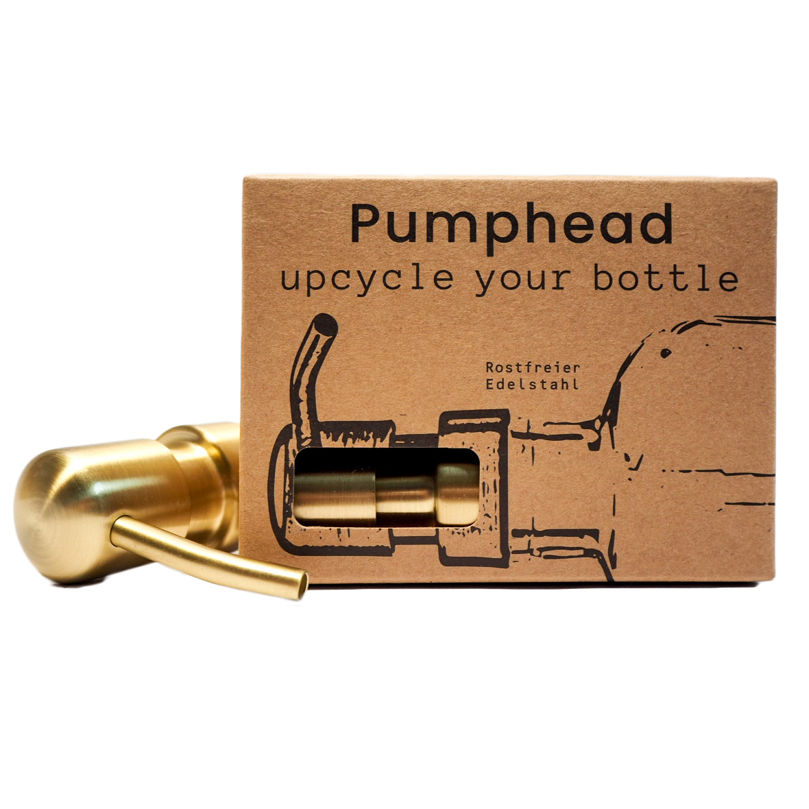 Pumphead® - upcycle your bottle Gold – Pumphead Schweiz